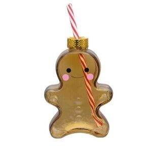 Crofton | Holiday | Crofton Gingerbread Man Glass Sipper 9 Oz Sculpted ...